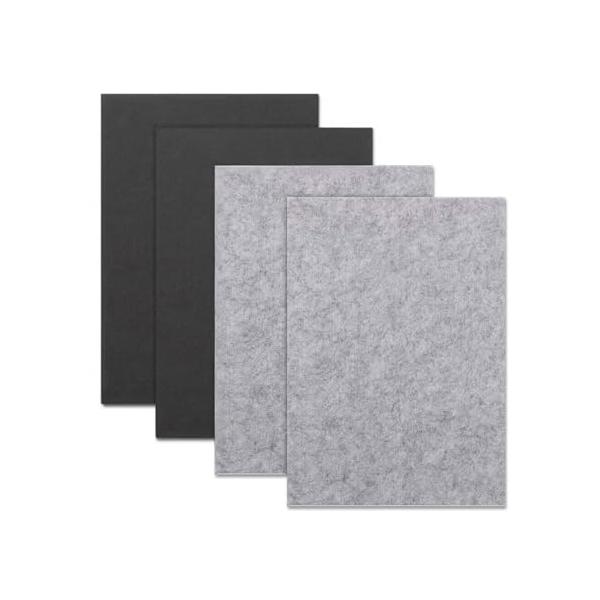 材質：ポリエステル。 カラー：グレーx2、ブラウンx2大判サイズ 30cmx21cm、厚さ5mm) の4枚入りのフェルトシートです。ハサミやカッターで自由にカットできるフリーカットタイプのキズ防止シート 切って貼るだけですので、簡単に設置で...