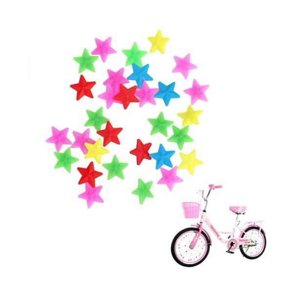 ユニークなデコレーション 自転車のスポークをユニークに彩るアイテムです。動くたびに輝くビーズで、日常のライドを楽しく演出します。 多彩なデザインオプション 星や月だけでなく、ハートや稲妻など、多様なデザインがランダムに組み合わさった楽しいビ...