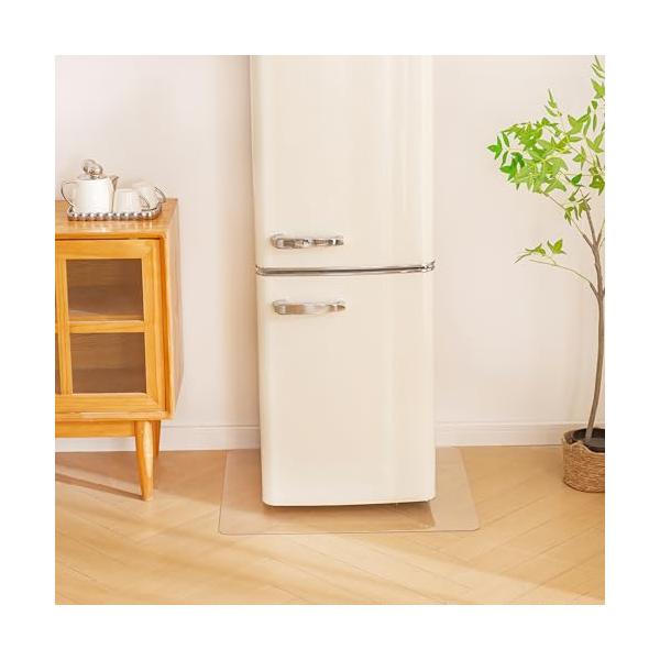 サイズ：60cm x 65cm冷蔵庫 マット 透明 材質：透明性が高くPVC材質，次世代の材質はより柔軟で、耐摩耗性、防音性が高い 耐候性に優れ、長期使用に最適な変形しにくいマット冷蔵庫 傷防止マット：耐荷重は約350kgと、ほとんどの冷蔵...