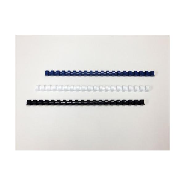 プラスチックリングバインド専用綴じ具。サイズ: A4/内径: 10mm/穴数: 20穴/入数: 100本/適正綴込み枚数:* 45枚/カラー:青。当サプライ品は当社プラスチックリング製本機ご利用の際に必ず必要になります内径6mm(コピー用紙...