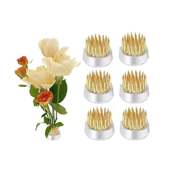 「商品仕様」：素材：銅、台座の直径*2.3ｍm、ピンの直径*1.1mm、ピンの高*11mm、各剣山には37本のピンが付属しています「高品質な素材」：鉛錫のベースと鋳造銅のピンで作られており、丈夫で耐久性があるだけでなく、錆びたり損傷すること...