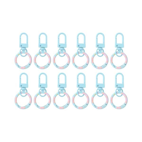 仕様：カラー：ライトブルー；素材：金属；ロブスタークラ スプサイズ：32 x 11.5mm / 1.26 x 0.45インチ 長さ*幅 ；スプリングバックルサイズ：24 x 17mm / 0.94 x 0.67インチ 外径*内径 ；全長：5...