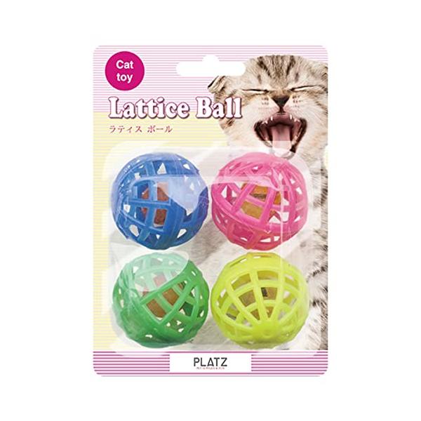 商品名：ラティスボール　４Ｐブランド名：PLATZ生産国：中国サイズ：高さ15.2cm x 幅10.8cm x 奥行4.1cm重量/容積：15gペット用品:猫:おもちゃ:ボール