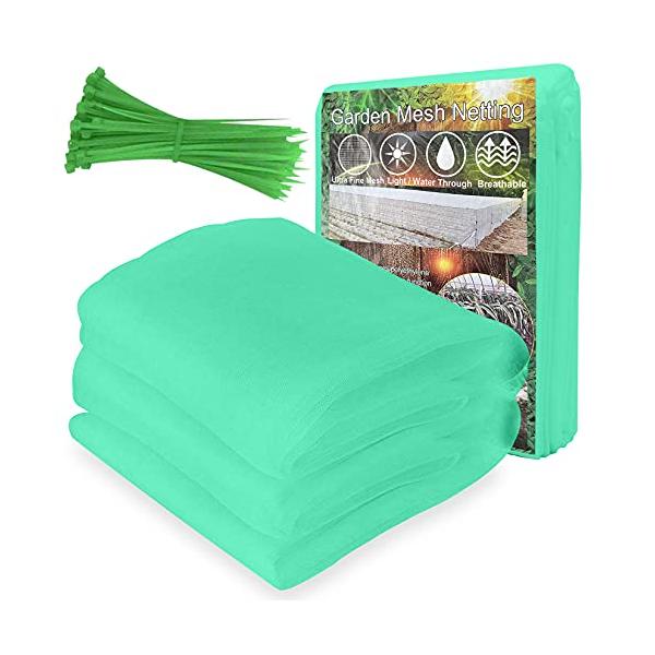 微細害*をも防ぐ防*ネット。デング熱の蚊や、体*0.7ｍｍそしてより大きい のコナジラミもシャットアウ光を通します。細かい* 0.7ｍｍ直径  合い、柔らかい素材、葉を傷めない、安*です。レタス、トマト、ほうれんそう、きのこ等の野菜作りに。...