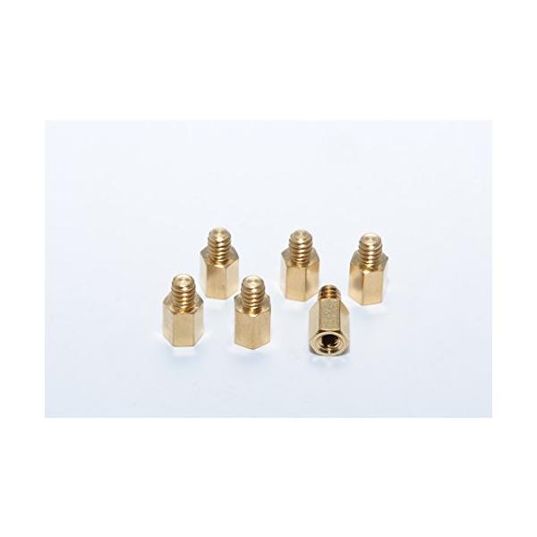 六角スペーサー インチネジ*PCケースにマザーボードを固定する際に使用するスペンサーです。*ネジ穴側は、ミリタイプになります。*6個入りパソコン・周辺機器:PCパーツ:パソコン用ネジ