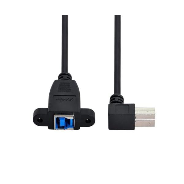 角度付きタイプなので、ポート周辺のスペースが限られていてもメスポートに接続できます。片側はオスUSB Bタイプ、もう片面はUSB Bメスです。タイトフィットアプリケーションでUSBタイプBケーブルの接続に使用します。プリンタスキャナーハード...