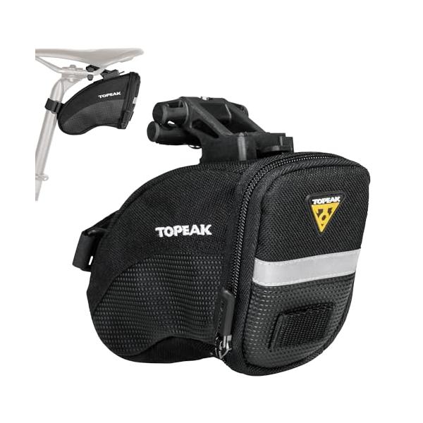 英語名:Aero Wedge Pack(QuickClick(TM))1000デニールナイロン(デュポン社テフロンコーティング)F25フィクサー「クイッククリック」着脱システムシートポスト取付可能径:φ25.4*34.9mm3M反射テープト...