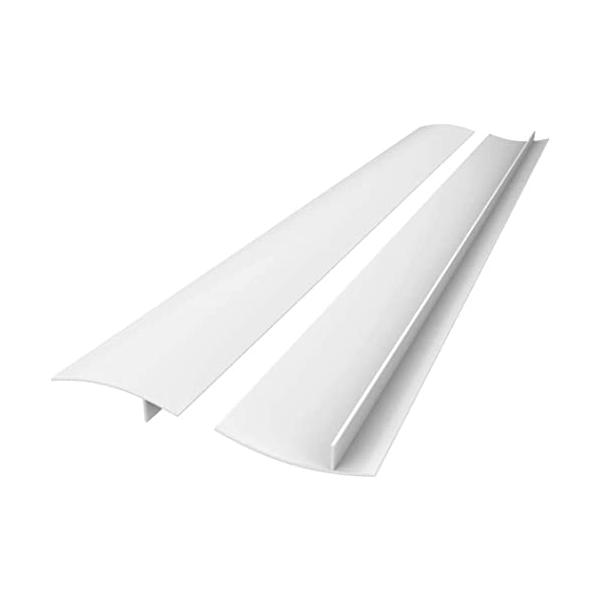 落下防止 スキマパッキンは、水はねやすい洗面台の隙間に取り付けるのに最適で、水はねやホコリ、小物の落下を防ぐことができる。洗面台だけでなく、洗濯台、流し台、タンスの底、コンロ、洗濯機パンや棚などの隙間にも使えます。「粘着剤不要」：粘着剤のな...