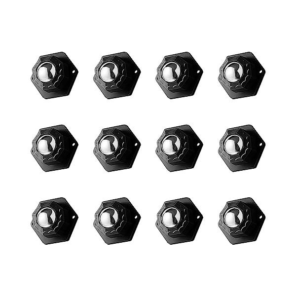 商品仕様 セット内容：12個セット、製品サイズ 約 ：直径43ｍｍｘ高さ25ｍｍ、ボールサイズ：20ｍｍ、材質：ABS*304ステンレス、両面テープ付き、ネジ穴対応ネジサイズ：M3規格 別売り 、最大耐荷重量：100kg 同時に4つ使う 。...