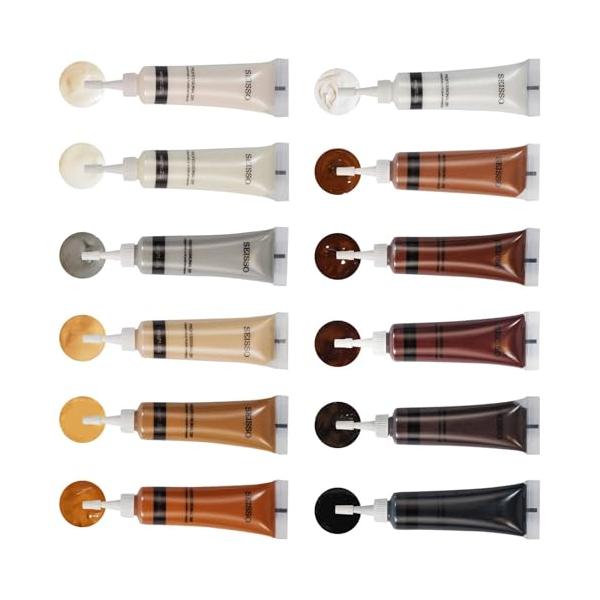 混色可能*12色以上 *ホワイト、アイボリー、ウッドホワイト、オーク、ナチュラル、アンバー、ローズウッド、チーク、紫檀、グレー、ブラックウォールナット、ブラック。*本製品は複数の色を混ぜて木製品に最適な色を作ることができます。*色を混ぜると...