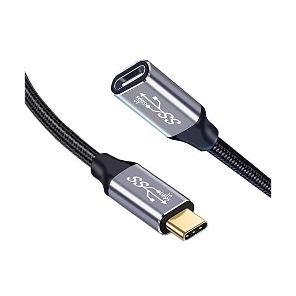 USB-C延長ケーブル Type C延長ケーブルは、ノートパソコンのUSB-Cポートを拡張し、外付けSSDや4Kモニター、ドッキングステーションなどの機器接続を可能にします。 10Gbpsデータ転送 USB 3.2 Gen2規格に対応し、最...