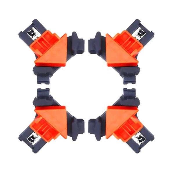 製品内容：コーナー クランプ 4pcs オレンジサイズ：85mm*80mm*51mm スプリングサイズ：55mm原材料：PP製，素材は堅牢で酸化しにくく、変形しない耐久性のあるもので、細部までしっかり固定でき、繰り返し使用しても傷つきません...