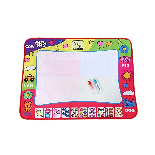 丈夫な布素材 マットは速乾性があり、簡単に着色できます。背面の素材は防水性と滑り止めです。丈夫で着やすく、繰り返し使用でき、お子様に完璧なゲーム体験を提供します。 知育玩具 マットには4つの異なる色があり、お子様はお気に入りの色の領域を使っ...