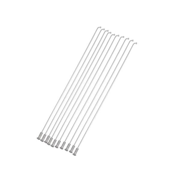 サイズ  スポーク長さ エルボーなし ：260mm。 仕様 鋼材 26cm シルバートーン 特徴 一般的な自転車、マウンテンバイク、シティバイクなど、すべての種類の自転車に適しています。 パッケージ内容 ：10本 x 自転車スポーク 注意事...