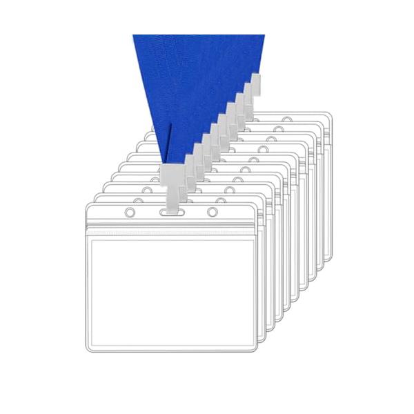 名札ケースサイズ：8.5x10cm；名刺が入るサイズ：6x9 cm；ネックストラップ：約40cm。名刺防水性と耐久性：ネックストラップはソフト・軽量でフィット感高く、首への負担を軽減。ID カードホルダーは防水密閉チャック式で水と埃が入るの...