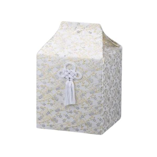 白地に桜が全体に施された品のあるデザインホーム＆キッチン/仏具・神具/手元供養用遺骨入れ