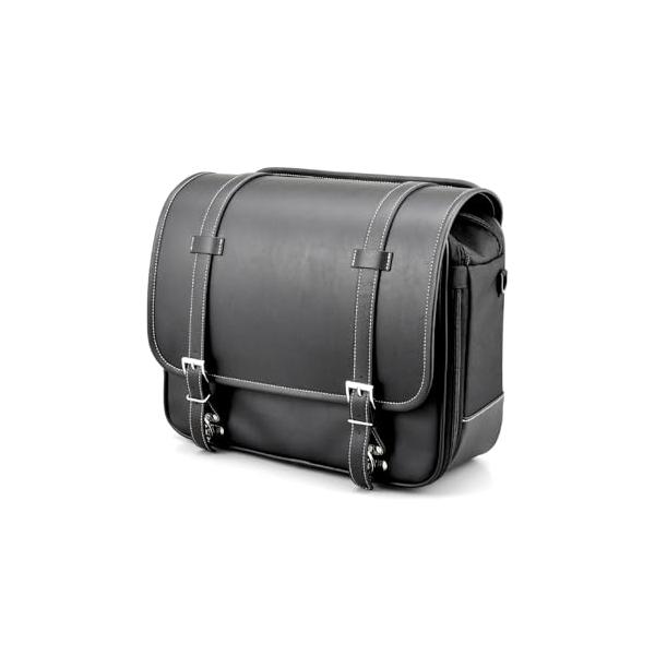 用途 バイク用サドルバッグ  材質 合皮  仕様1 容量18L、最大積載重量5kg  仕様2 サイズ:縦300x横400x幅150mm  商品構成 レインカバー、ボトルホルダー、合皮固定ベルト*2、ナイロン固定ベルト*2、緩み止めアジャスタ...