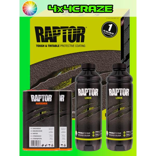 ★当店はU-POL社からの正規輸入代理店です。U-POL製のRAPTOR LINERの2Lセットになります。◆セット内容カラー：色替え用(1)ラプターライナー2リッター（１リッター×2本）(2)硬化剤(3)軽量カップ※塗装ガンは別売りとなり...