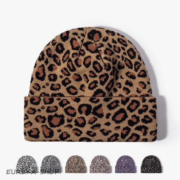 ワッチ ニット帽 レオパード柄 ワッチキャップ レディース メンズ 帽子 ニット 秋冬 防寒[素材]ポリエステル[原産国]　中国※画像の商品はサンプルです。実際の商品とは仕様・加工・サイズ・素材が若干異なる場合がございます。※ ロットによっ...
