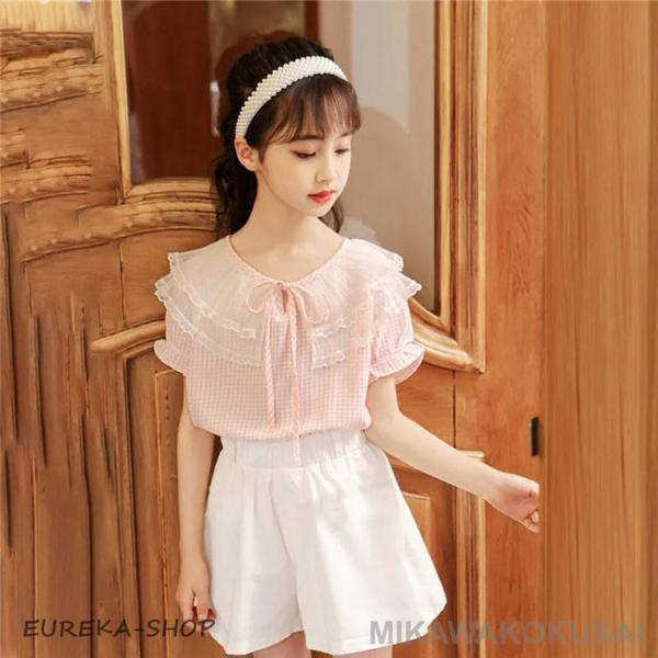 ■ 品名：キッズ上下セット(半袖)■ 素材：綿混紡■ カラー：全2色■ サイズ：130-170検索ワード：キッズ上下セット　女の子　男の子　2点セット　3点セット　パーカー　パンツ　セットアップ　　カジュアル　スポーツウェア　アウトドア　部...