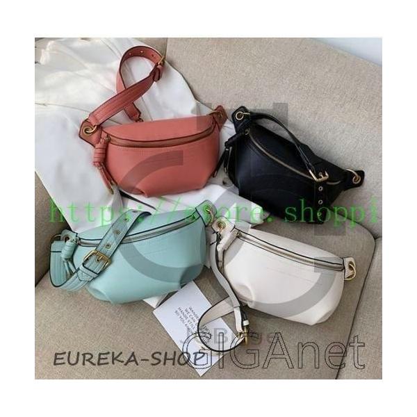 大人女性におすすめのきれいめボディバッグカジュアルになりすぎないフェイクレザーポイントで入るチェーンの光沢を抑えて上品にファスナーの引手までこだわったデザイン■カラーホワイト、ブラック、ミント、ピンクバッグ ボディバッグ ウエストバッグ レ...