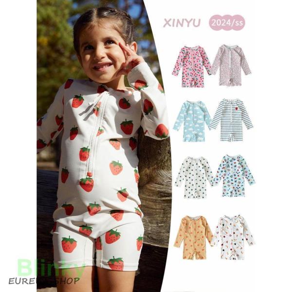 紫外線からお肌を守る！ママも安心でHAPPY?お子様のデリケートな素肌を日焼けからばっちりガード◎ しっかりとした伸縮性のある生地と丁寧な縫製で、元気に動きまわるお子様にも安心！ワンピース風水着、お腹を冷やさない！たくさん動いて、たくさん遊...