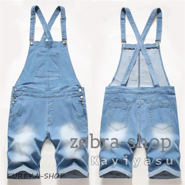 サロペット オーバーオール メンズ デニム ズボン型つなぎ ショートパンツ ジーンズ 短パン おしゃれ 胸当て 肩紐パンツ 作業服 ファッション性 半パン ハーフパンツ 繋ぎ 男性用 つり紐 Gパン ジーパン サスペンダーパンツ デニムパン...