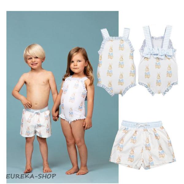 ・お腹とヒップをしっかりカバー☆ふわカワミックスマッチ♪オシャレでかわいい水着★これ一枚でOK◎体型をカバーできるオールインワン！可愛いわが子にはいつも可愛い姿でいてほしい！夏の思い出を残すアルバムにも、に可愛い姿を残したい！ですから、可愛...