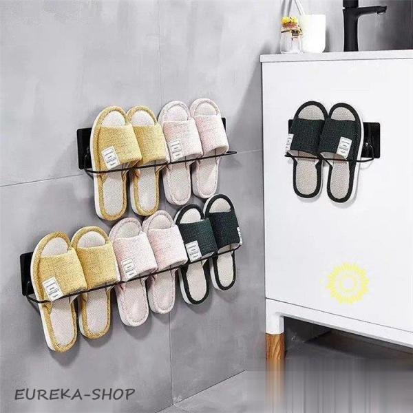 ■品名：シューズラック■素材：ステンレス■カラー：全2色■サイズ：24/44/61CMの検索ワード：シューズホルダー スリッパラック スリッパホルダー バスルーム スリッパ収納 省スペース 靴収納 ラック 玄関 壁 ドア スリッパラック ス...