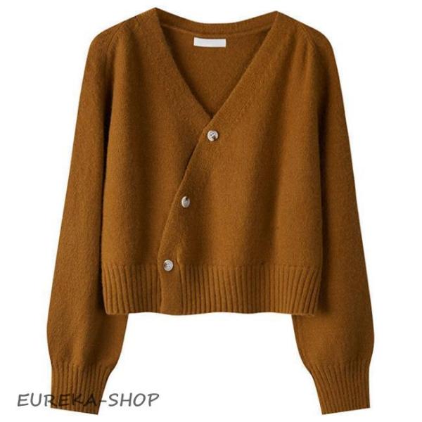 トップス カーディガン Vネックニット ニットトップス 無地 シンプル 長袖 ファッション レディス レディース 秋冬 新作Vネックニットカーディガン◆サイズ◆着丈51袖丈57バスト96◆素材◆コットン、ポリエステルファッション おしゃれ ...