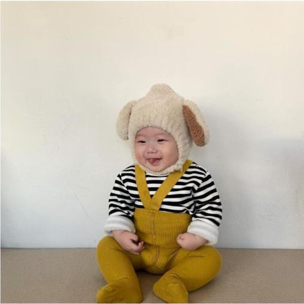 ベビー 新生児 帽子 ニット 犬耳付き 可愛い あったか 防寒 子供用 男の子 女の子 キッズ 赤ちゃん     誕生日、出産祝いや贈り物、クリスマスプレゼントとしても大変喜ばれるアイテムです。            ベビー用：3〜24ヵ月...