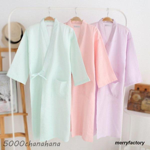 【素材】：綿 【カラー】 グリーン、パープル 、ピンク 【サイズ】： M 着丈98バスト102 L 着丈103バスト112