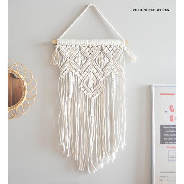 マクラメタペストリー(コットンロープ）※新入荷※  500WORKS.マクラメ編み おしゃれ ハンギング 壁掛け ウォール デコレーション Creer/クレエ