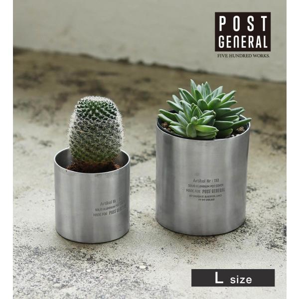 【商品名】SOLID ALUMINUM POT COVER（ソリッドアルミナムポットカバー）【ブランド】POST GENERAL(ポストジェネラル)【商品仕様】・Lサイズ約 φ100×h115mm/鉢サイズ:φ97mmまで対応重量：約 16...
