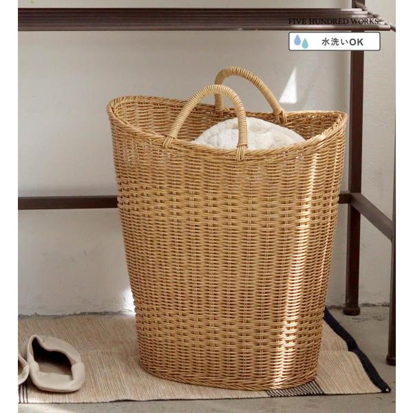 【商品名】UTILE NAIR(ユティル ナイール) ランドリーオーバルバスケット【ブランド】Creer(クレエ)【商品仕様】size：約 w420×d300×h450 / 持ち手h100mm重量：約960g素材: ポリプロピレン、ポリエチ...