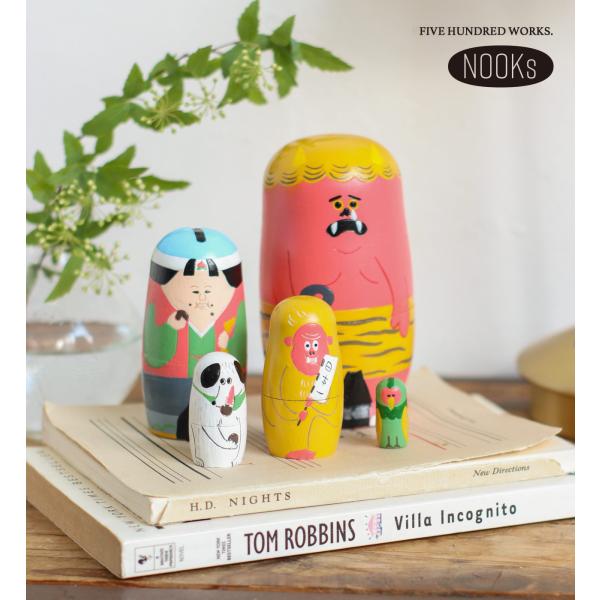 【商品名】NOOKs(ヌークス)マトリョーシカ ももたろう【ブランド】Creer(クレエ)【商品仕様】size：約 φ62×h114mm重量：約135g素材: 天然木生産国：中国