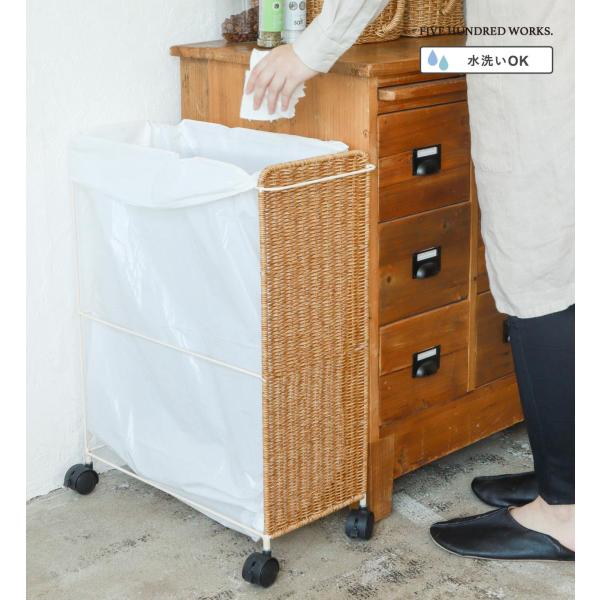 【商品名】UTILE NAIR(ユティル ナイール)キャスター付きダストワゴン【ブランド】Creer(クレエ)【商品仕様】size：約 w220×d455×h540mm(キャスター h65mm)重量：約 1340g耐荷重: 約 3kg素材：...