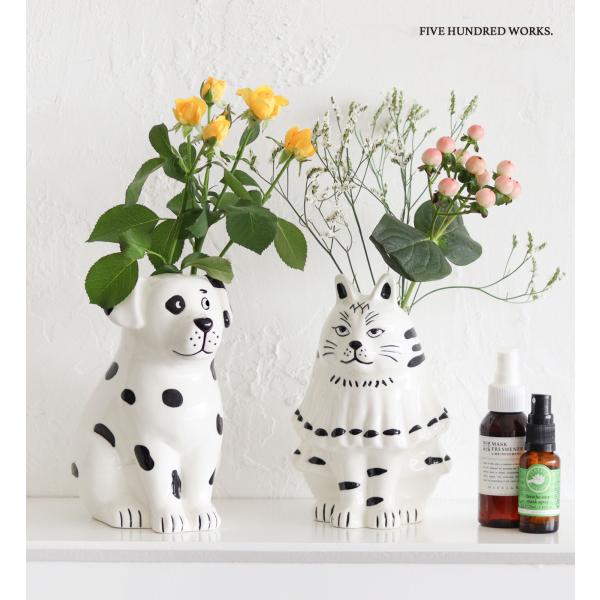 【商品名】Sceneryvase(シナリーベース)シナリー モチーフツールスタンド【ブランド】Creer(クレエ)【商品仕様】・ネコsize：約 w120×d130×h185mm重量：約 610g素材：磁器原産国：中国・イヌ約 w115×d...