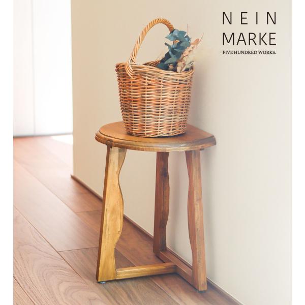 【商品名】NEIN MARKE(ナインマーケ)パイン ムーンスツール【ブランド】Creer(クレエ）【商品仕様】size：約 w350×d290×h420mm重量：約 1760g素材：天然木 (パイン)原産国：フィリピン