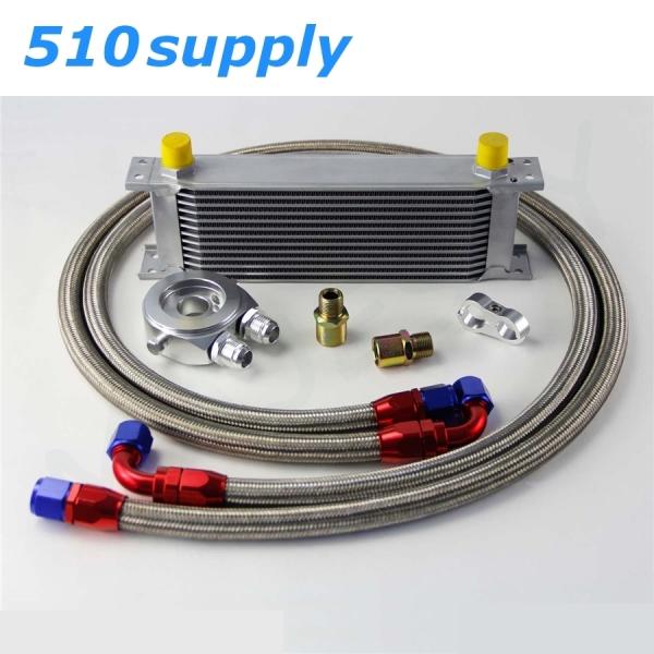 商品名: オイルクーラー EK9 EP3 FD2 シビック 13段 汎用 type1 シルバー タイプR B16B K20A CSKS商品説明 　CSKS製 　汎用オイルクーラー 　type1特徴 　コア段数：13 　コア部サイズ：縦9.1...