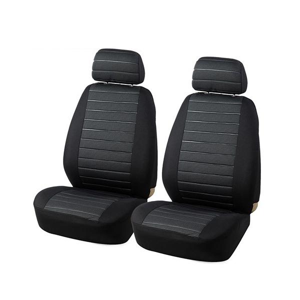 商品内容　汎用シートカバー　前席セット(タイプB)特徴　シートに被せるタイプ(側面、裏面もカバーします)　洗濯可能　材質：ポリエステル　内容品：前席用カバー4点/ヘッドレストカバー2点　※肘掛けカバーは付属しておりません選べるカラー　グレー...
