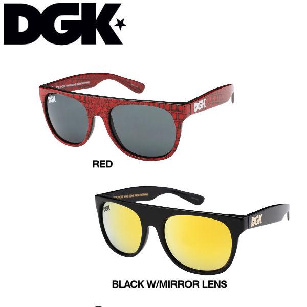 商品仕様   カラー  Red・Black w-Mirror Lens    商品詳細  Custom Loc Style Glasses UV Protected Lens Side DGK Logo Art 5 Barrel Hinge...