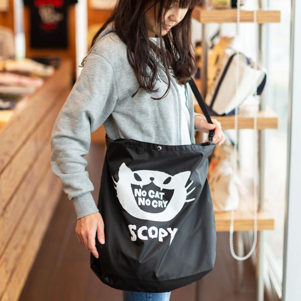 バッグ 猫 NO CAT NO CRY ( ブラック ) ネコ ねこ 猫柄 雑貨 リップショルダー マルシェバッグ SCOPY スコーピー「NO CAT NO CRY」猫よ泣かないで。（マーリーリスペクトデザイン！）泣いているような、叫んで...