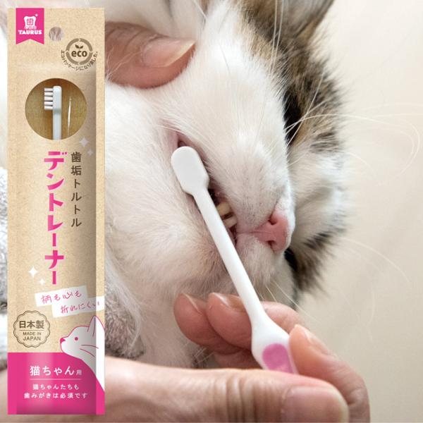 猫ちゃんの初めての歯ブラシにオススメの一本♪「柄も心も折れにくい」歯ブラシ「歯垢トルトル デントレーナー」でございます。猫ちゃんが歯ブラシが苦手で思い切り噛んでも、特殊加工を施してあるので頑丈。嫌がって顔を背けたり暴れても、歯ブラシがよくし...