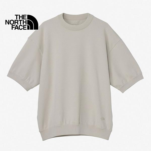 【発売日：2026年04月28日】「THE NORTH FACE / ザ ノース フェイス | S/S Ripple Knit Crew - FI フォッシルアイボリー」酷暑の気候に活躍する、通気性と遮熱性、UVカット機能を備えた、リップル...