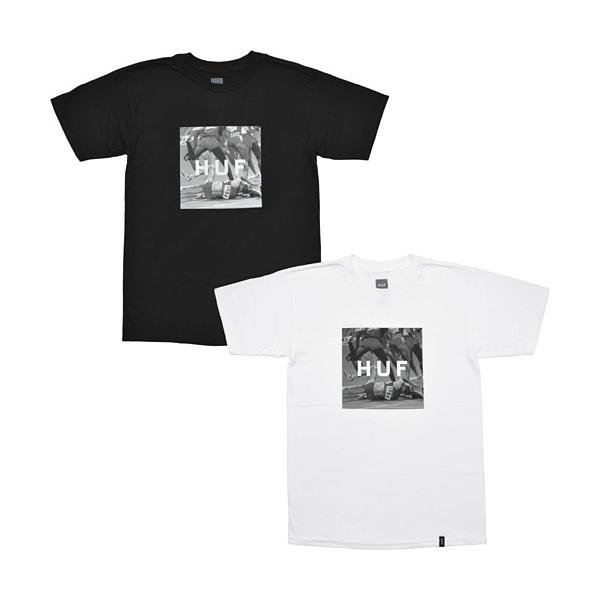 HUF ハフ 正規取扱店数あるTシャツデザインの中でも、常に人気を博すフォトTeeの今シーズンモデル。陸上トラックで激しく転倒するランナーのフォトグラフをフロントセンターに配置した1枚は、その躍動感あふれるアート性が迫力満点。シンプルに表記...