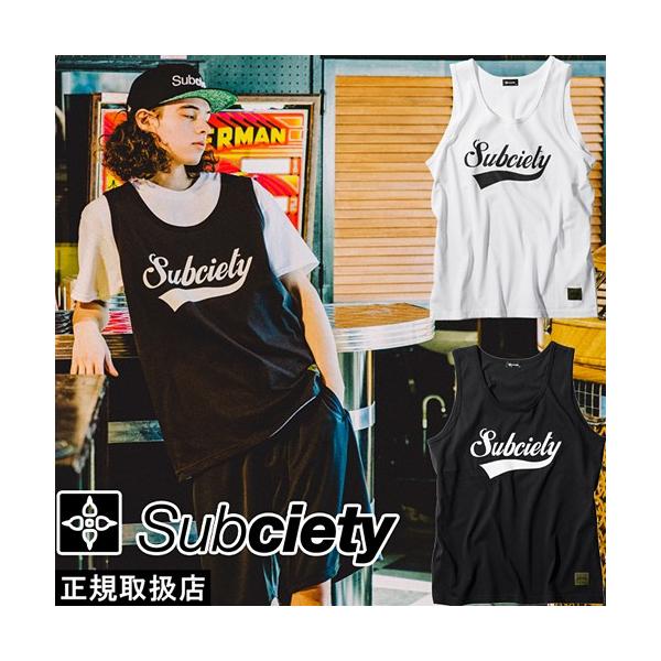 Subciety（サブサエティ）【正規取扱店】クラシックな中にもどこか新しい印象を与えるSubcietyのメインロゴ「GLORIOUS」を胸に配し、裾部分にタグを配置したタンクトップ。シンプルに一枚で着てもよし、インナーとしても存在感を放つ...