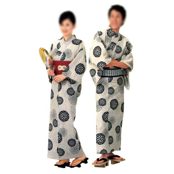 ユニセックス柄　捺染のお揃いゆかたの品質：綿１００％仕立て上がりは、ミシン仕立となっております。●サイズ●　男仕立　Ｍ寸：身丈約１４０ｃｍ・裄約６７ｃｍ・袖丈約４９ｃｍ・前巾約２５ｃｍ・後巾約３０ｃｍ　男仕立　Ｌ寸：身丈約１４５ｃｍ・裄約６...