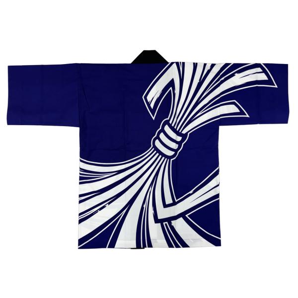 大人用、祭り半纏の品質：１６番天竺(綿１００％)反応染半纏のサイズ：身丈約８５ｃｍこの祭り半纏の地色は、紫色です。※お客様がお使いのパソコン環境、モニターの設定によっては色が違って見える場合もございます。あらかじめご了承ください※