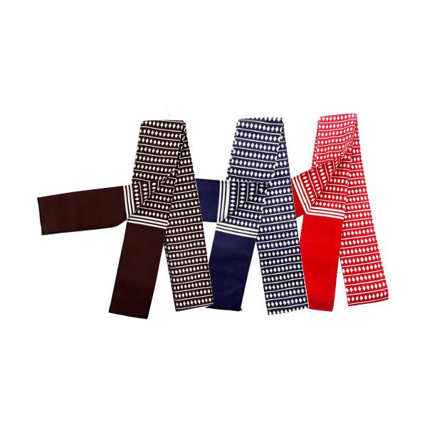 芯なし・ソロバン玉柄の子供用袢天帯の品質：綿１００％法被帯のサイズ：巾約６ｃｍ・長さ約１１５ｃｍ※お客様がお使いのパソコン環境、モニターの設定によっては色が違って見える場合もございます。あらかじめご了承ください※